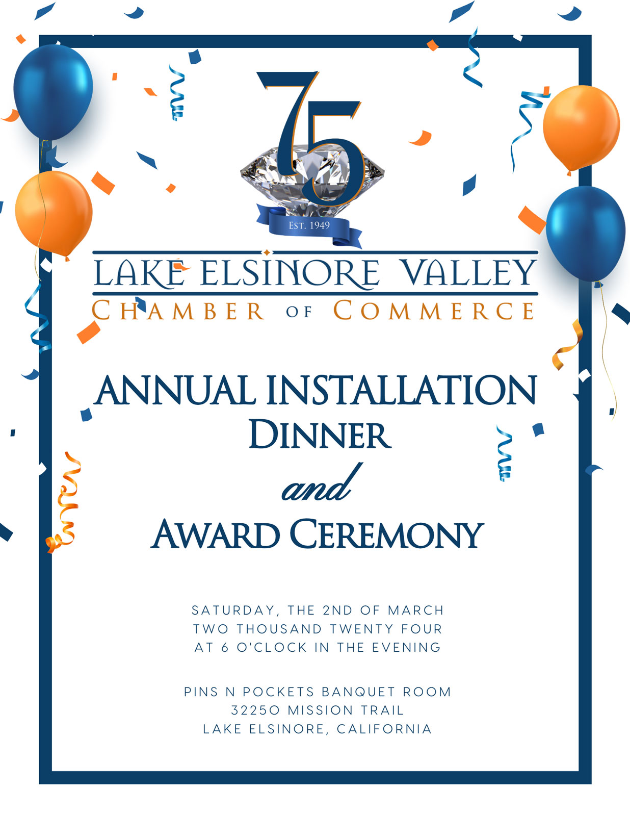 Installation Banquet Invitation